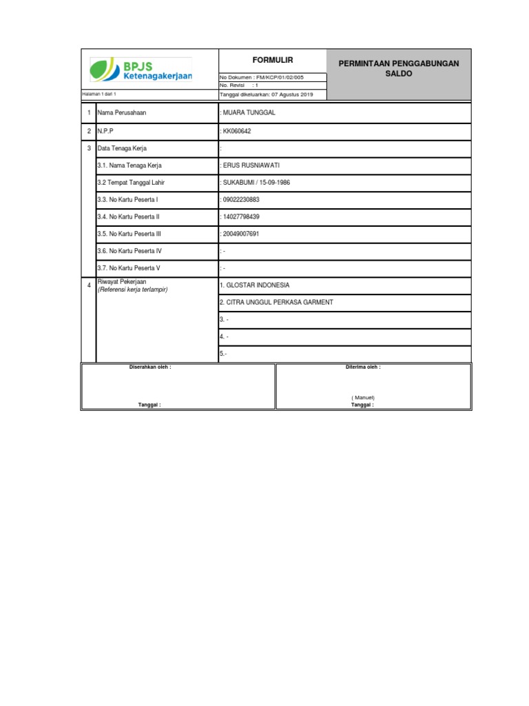 Formulir Amalgamasi | PDF