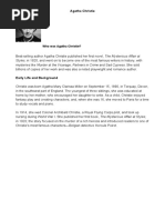 Agatha Christie Webquest | PDF