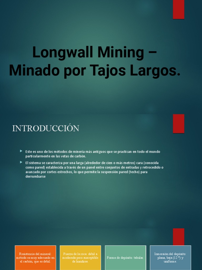 Minería por Tajos Largos: Método y Ventajas | PDF | Minería | Roca ...
