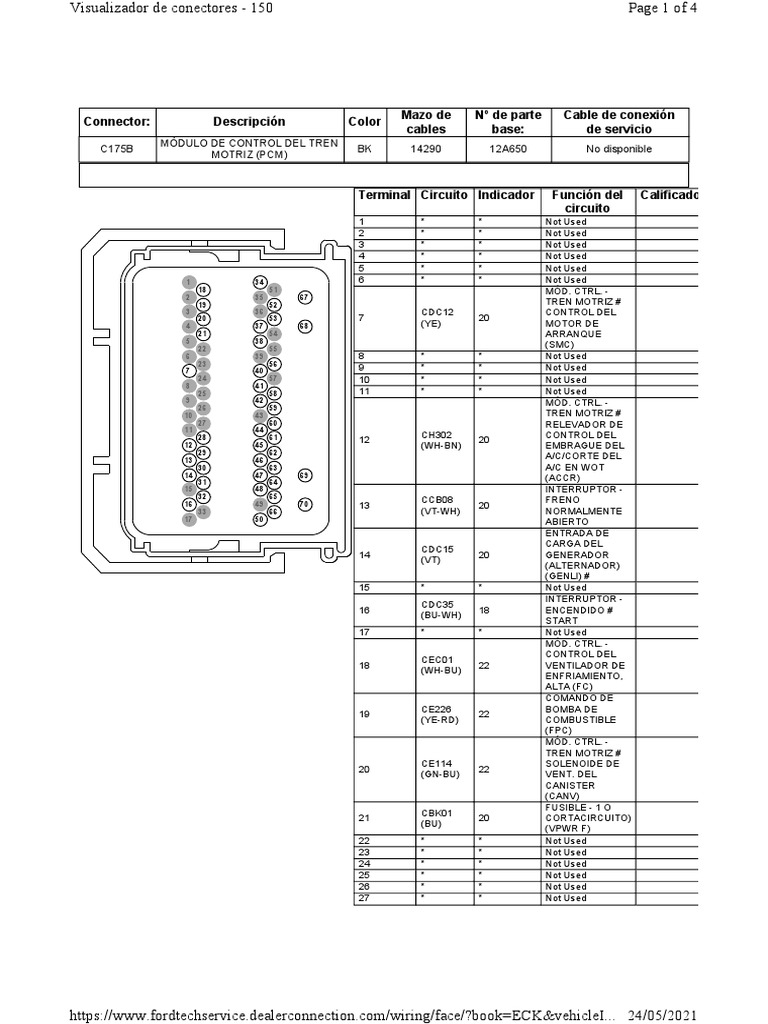 Conector 175b | PDF | Acelerador | Tecnología de vehículos