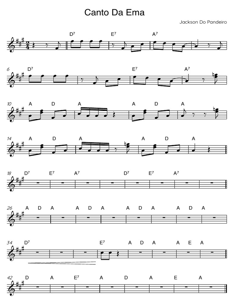 Canto Da Ema - Full Score | PDF