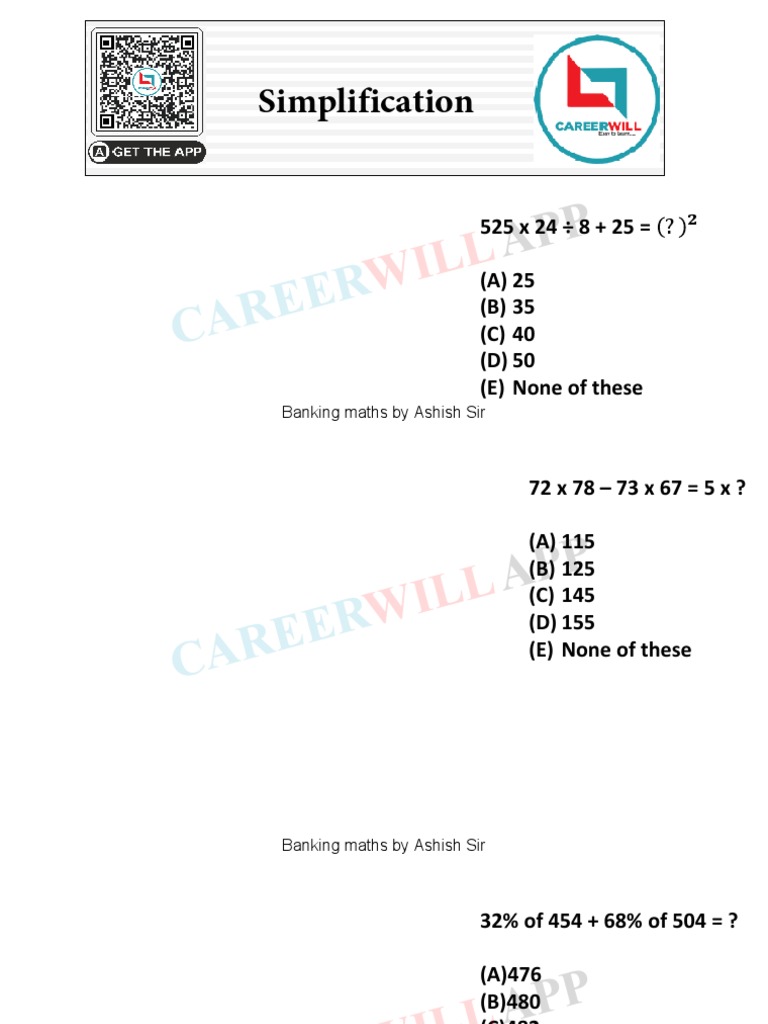 Banking Math Problem Set | PDF