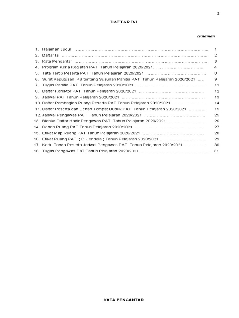 Program Pat 2020 2021 2 | PDF