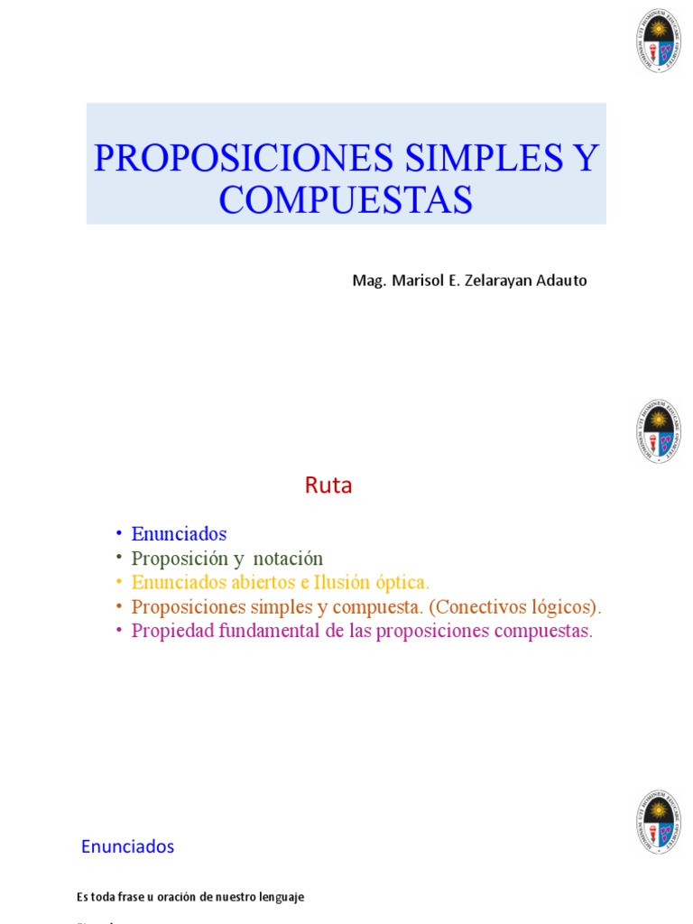 Proposiciones Simples y Compuestas-20 Sep-20221 | PDF | Proposición ...