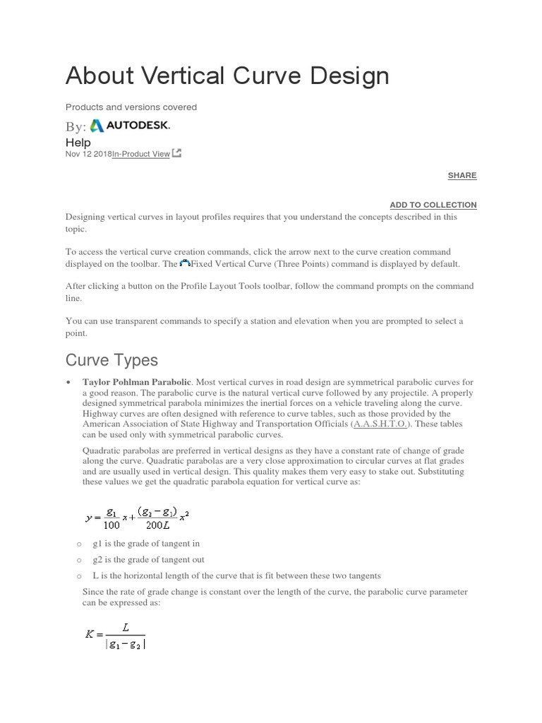Autodesk-About Vertical Curve Design | PDF | Geometry