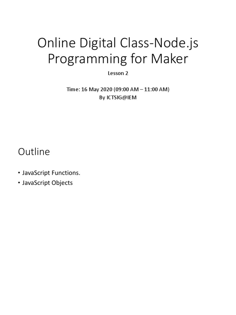 Nodejs Lesson 2 | PDF | Subroutine | Java Script