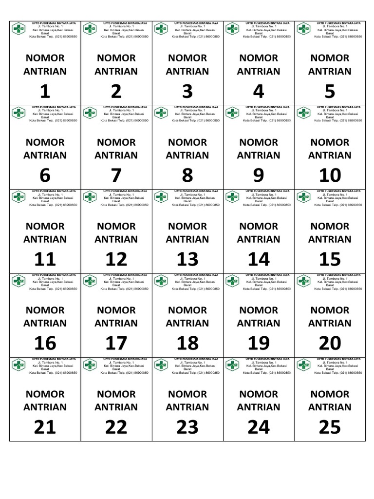 Nomor Antrian | PDF