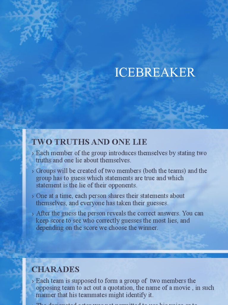 ICEBREAKER | PDF | Self-Improvement