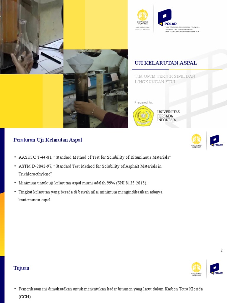 Uji Kelarutan Aspal: Metode dan Analisis | PDF | Sains & Matematika