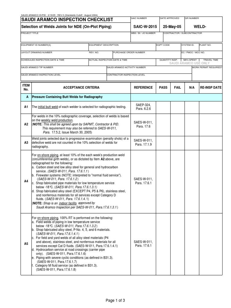 Weld Joint Selection for NDE Guidelines | PDF | Construction | Welding