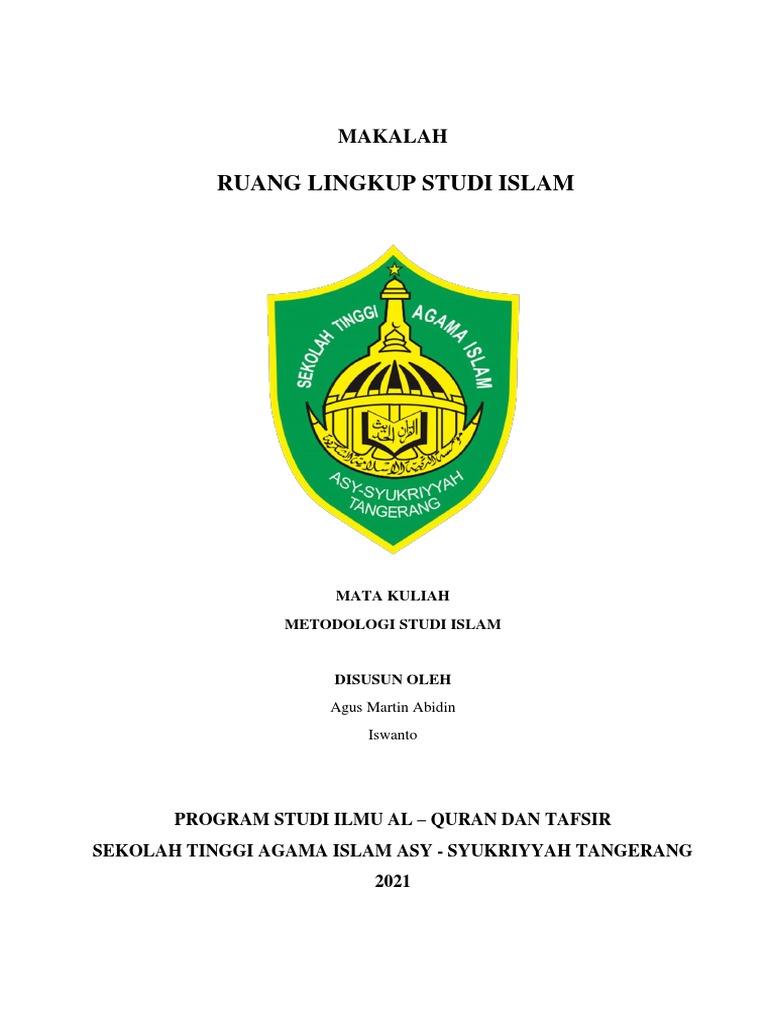 Ruang Lingkup Studi Islam | PDF