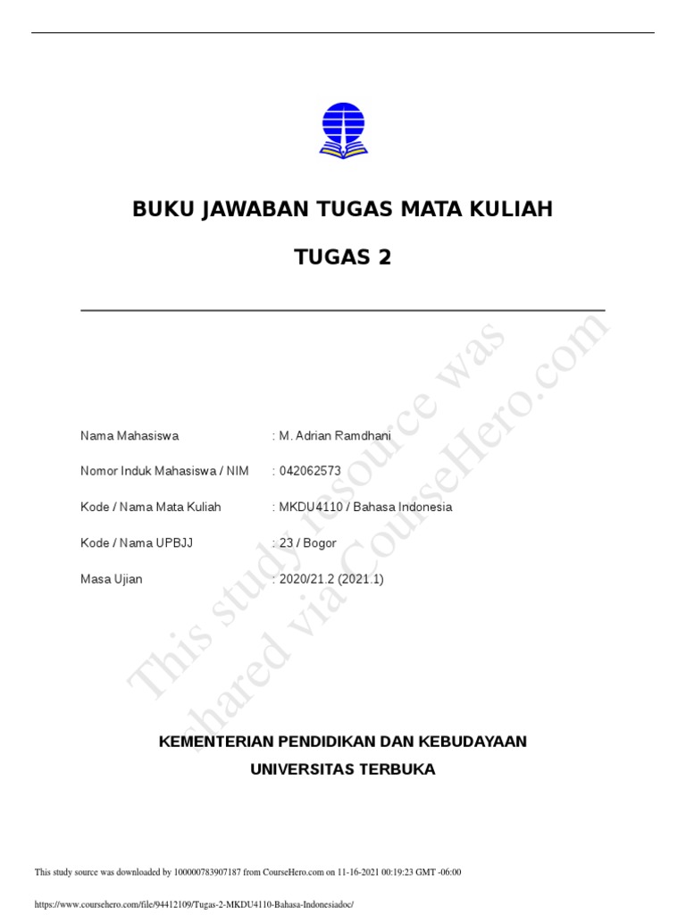 Tugas MKDU4110: Pendidikan dan Lingkungan | PDF