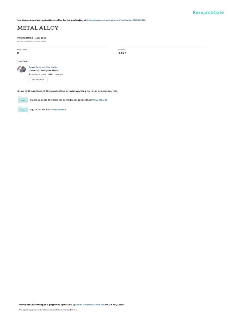 Metal Alloy | PDF | Alloy | Steel