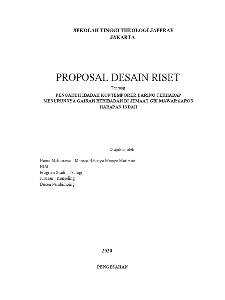 Desain Riset Monica Netanya | PDF