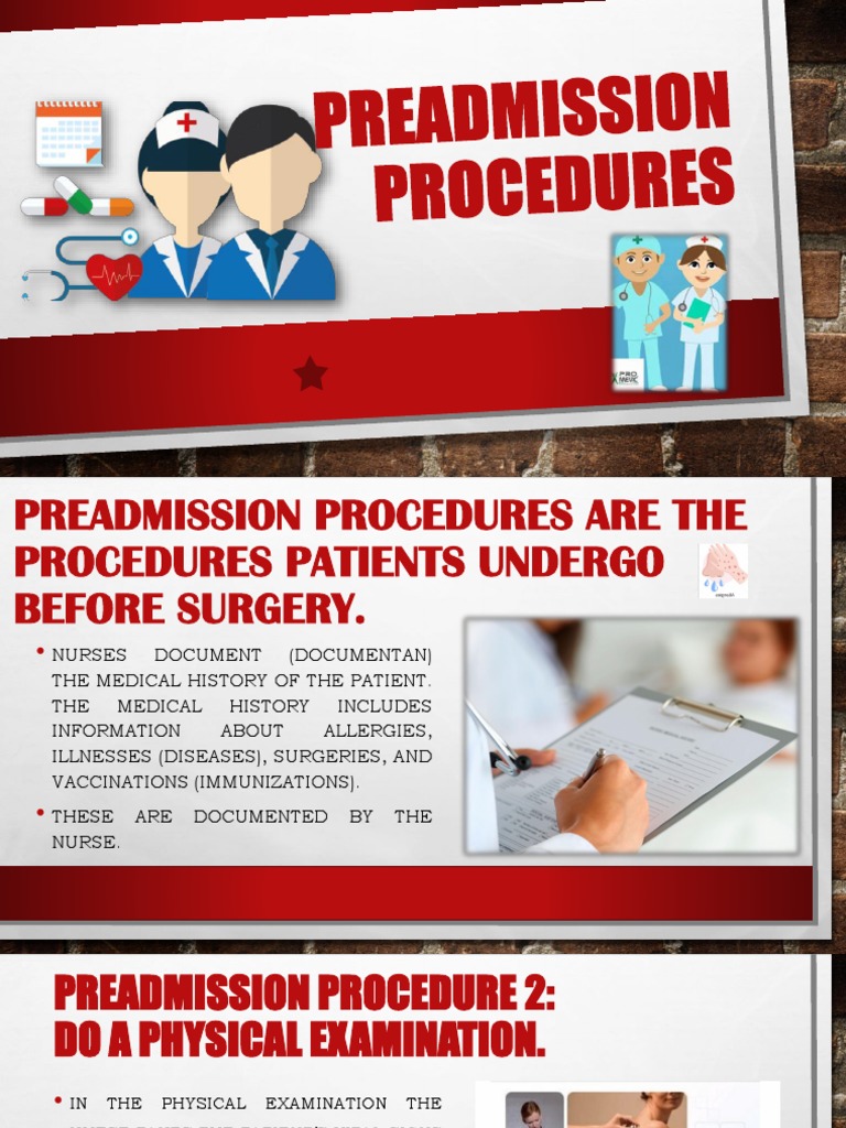 Preadmission Procedures | PDF