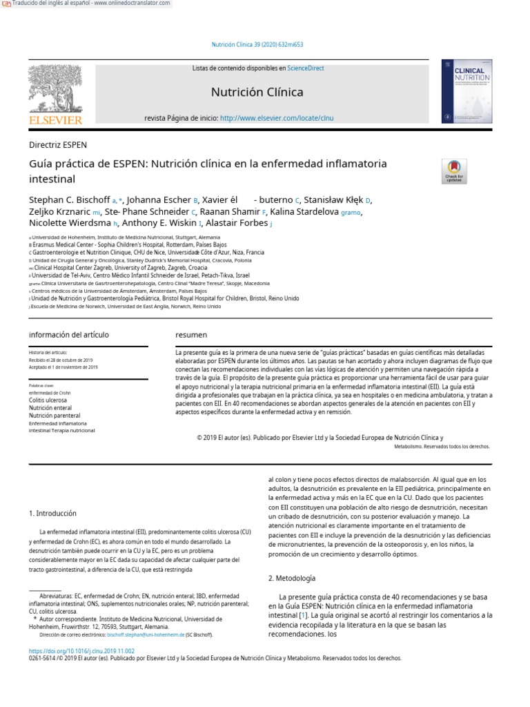 ESPEN - Nutricion Clinica en Inflamacion Intestinal | Download grátis ... ESPEN - Nutricion Clinica en Inflamacion Intestinal | Download grátis ...