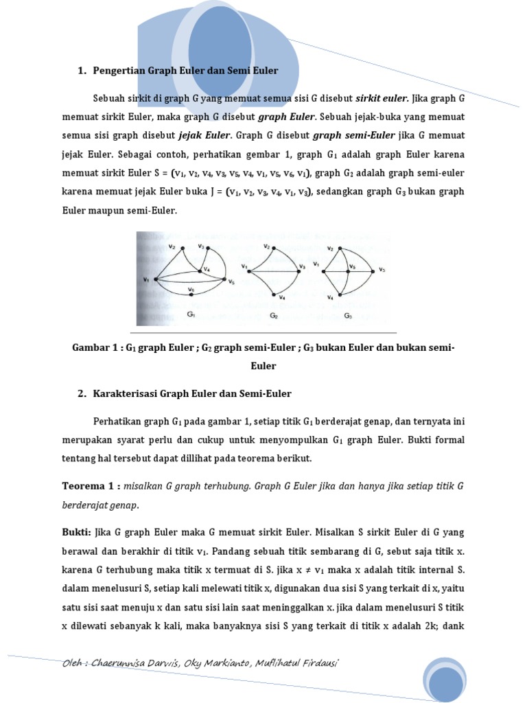 Karakteristik dan Algoritma Graph Euler | PDF