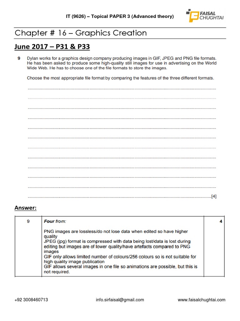 IT 9626 Topical Paper 3 Advanced Theory Questions Answers | PDF