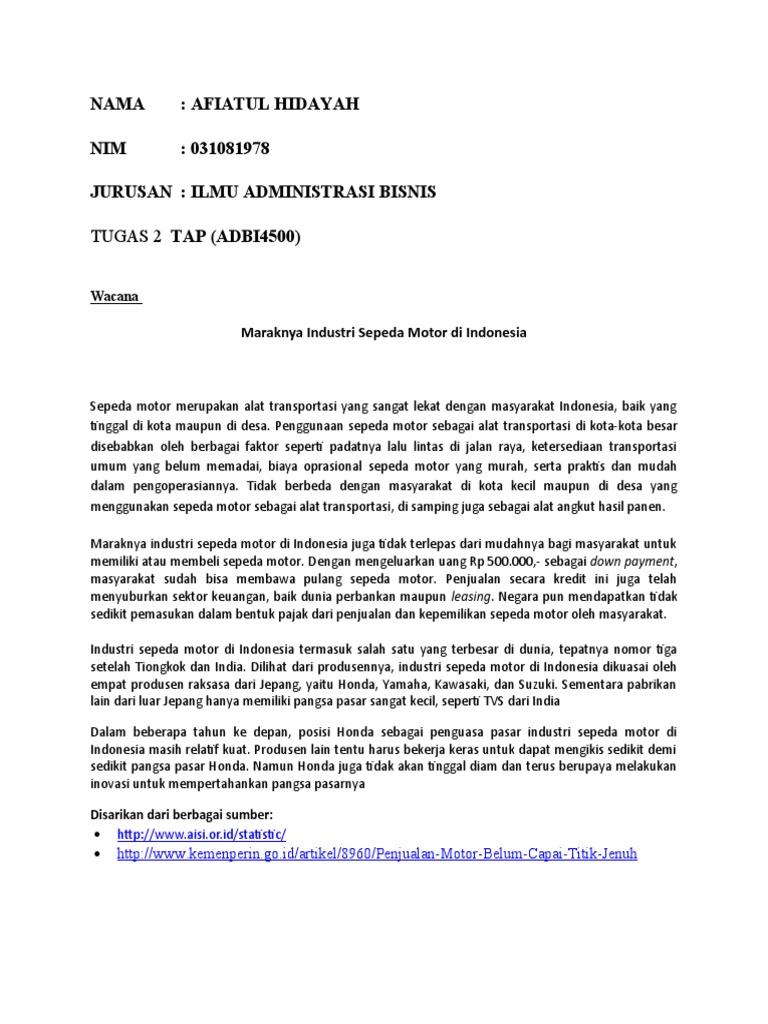 Tugas 2 Tugas Akhir Program (Adbi4500) | PDF | Bisnis