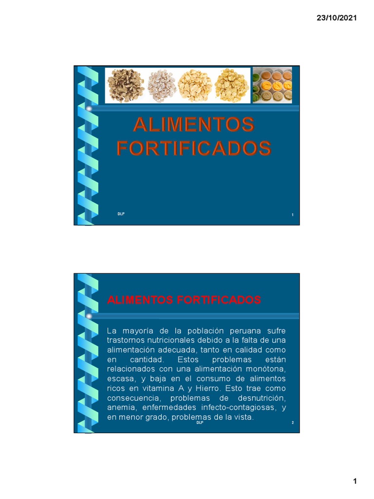 Alimentos Fortificados | PDF | Alimentos | Vitamina