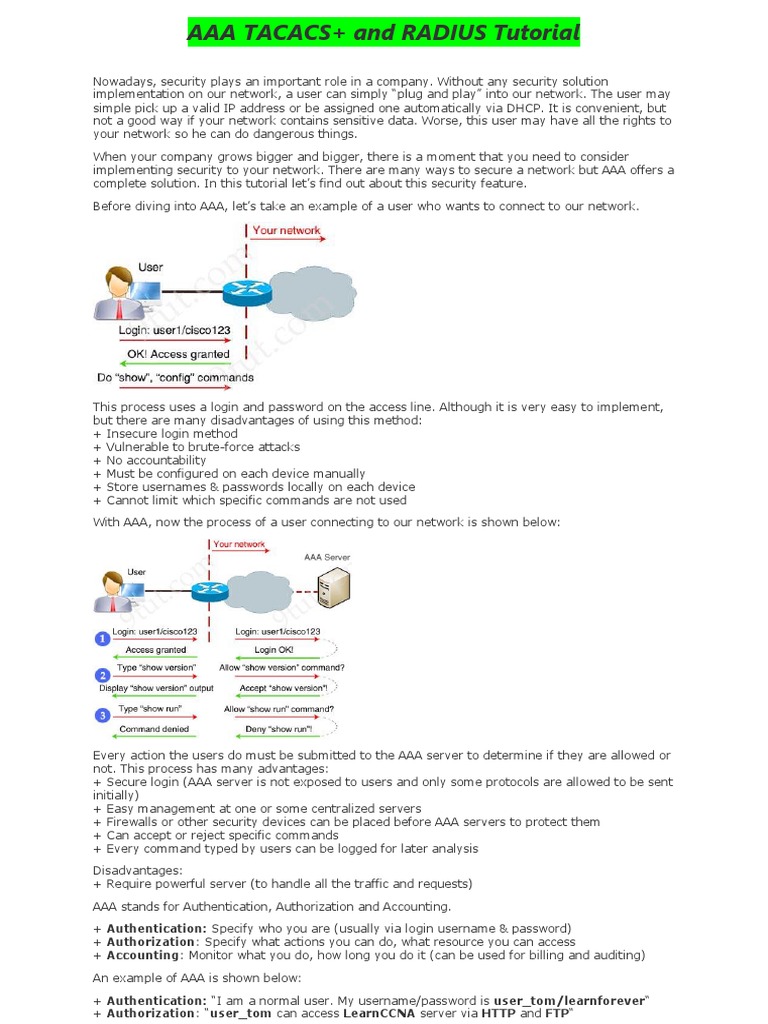 AAA & TACAS Basic | PDF | Radius | Port (Computer Networking)
