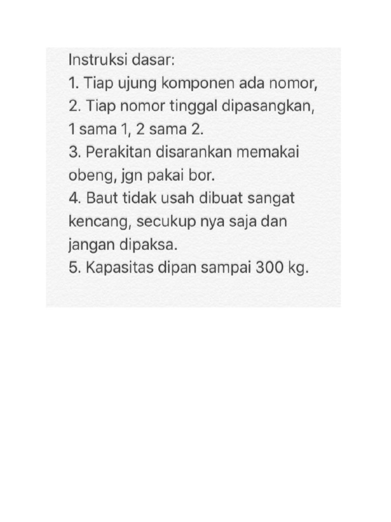 Instruksi Perakitan | PDF