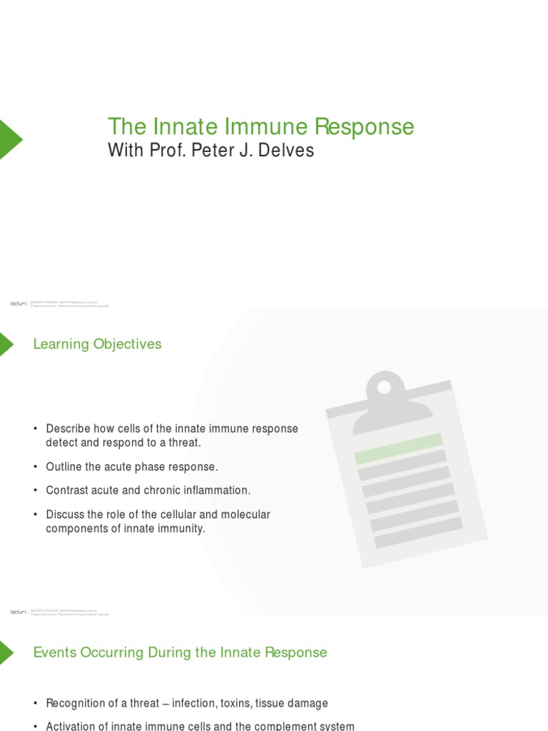03-01 Slides Innate Immune System Intro | PDF | Immune System | Innate ...