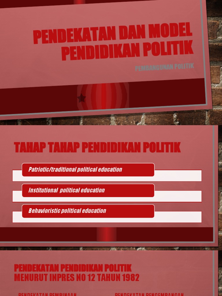 Pendekatan Dan Model Pendidikan Politik | PDF