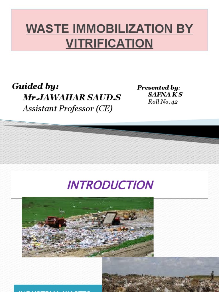Waste Immobilization by Vitrification | PDF | Radioactive Waste | Waste