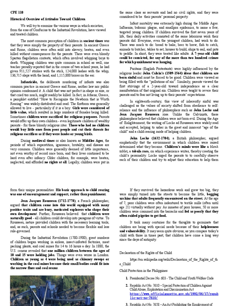 Historical Stages of Development | PDF | Developmental Psychology ...