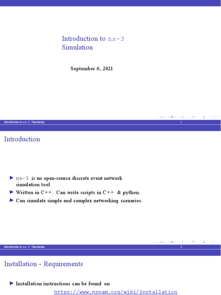 NS3-Installation and Coding | PDF | Computer Network | Network Topology
