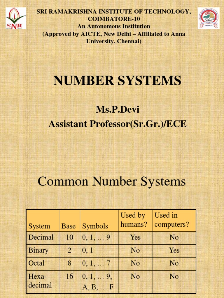 Number Systems | PDF | Decimal | Theoretical Computer Science