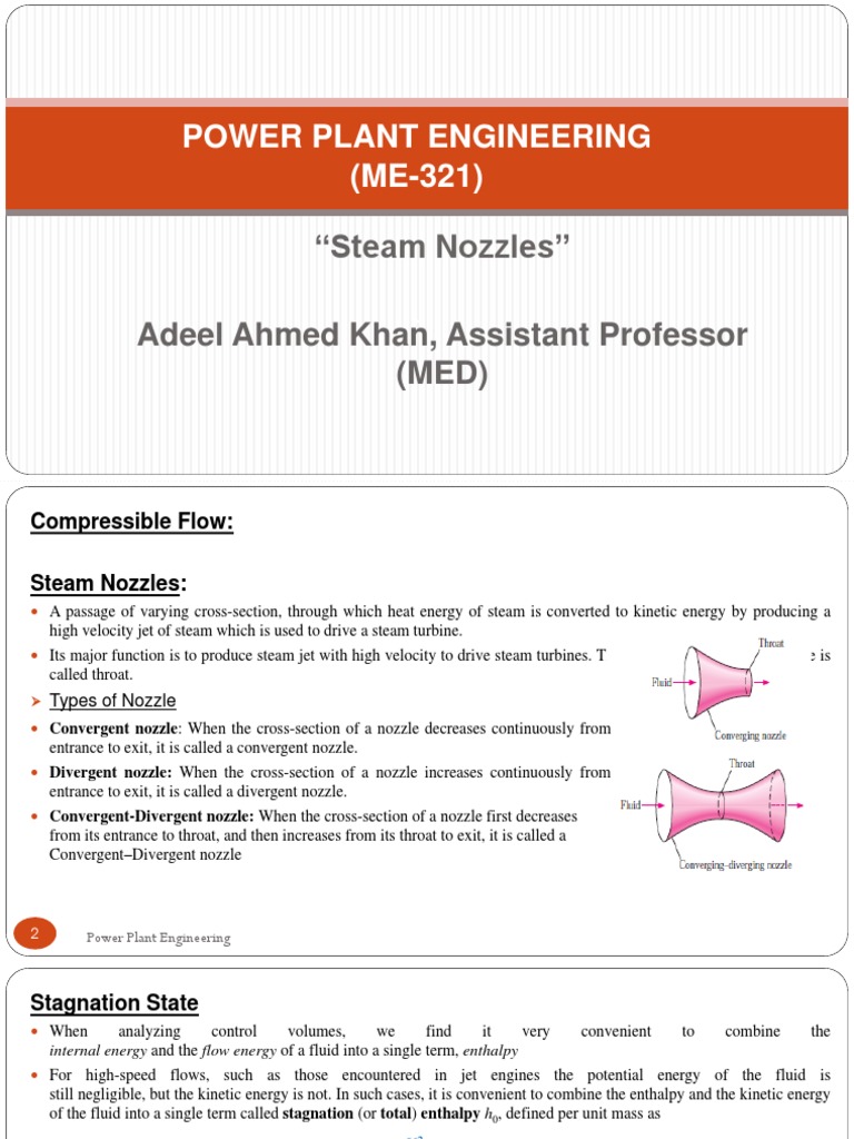 PPE ME321 Steam Nozzle | Download Free PDF | Mechanics | Soft Matter