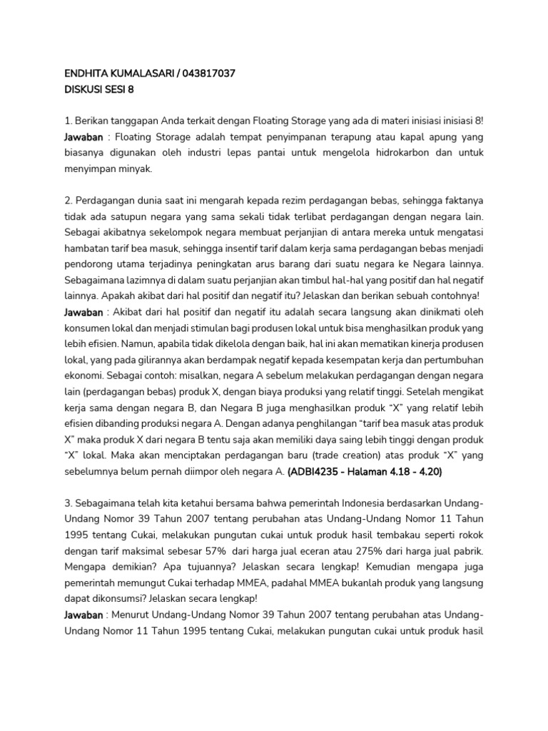 Sesi 8 Kepabeanan Dan Cukai | PDF