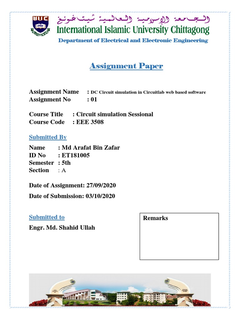 ET181005 Circuit Simulation Lab 1 | PDF | Electrical Network | Electrical Engineering