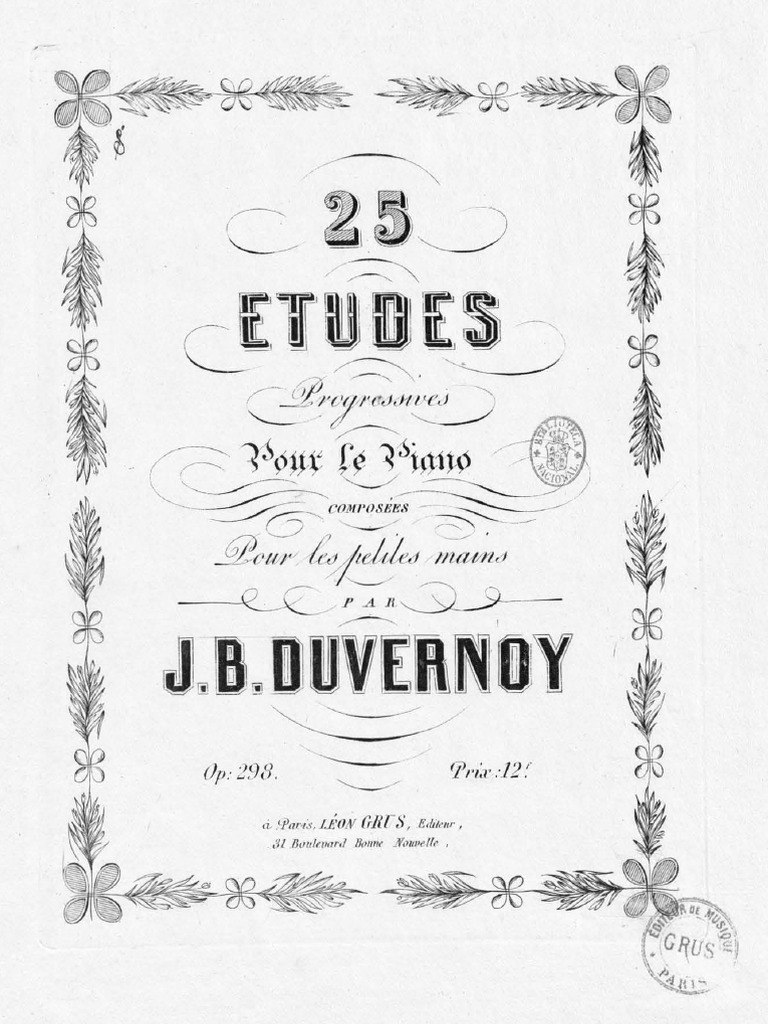 Études de Duvernoy : Analyse et Interprétation | PDF