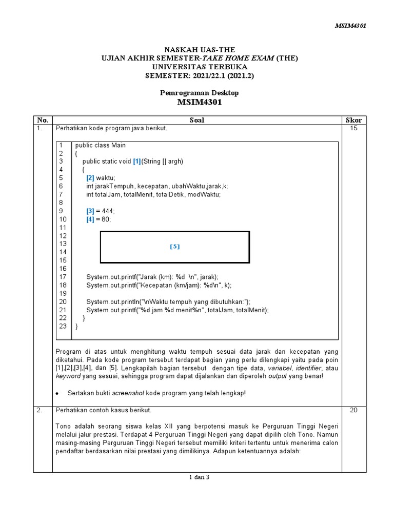 Naskah MSIM4301 The 1 | PDF