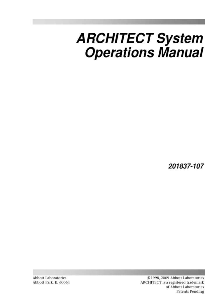 Architect c4000i1000操作手册 | PDF | Automation | Usability