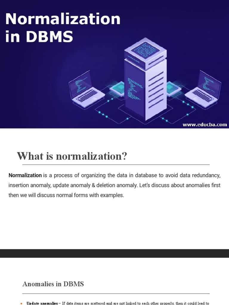 Normalization in DBMS | PDF | Databases | Computer Programming