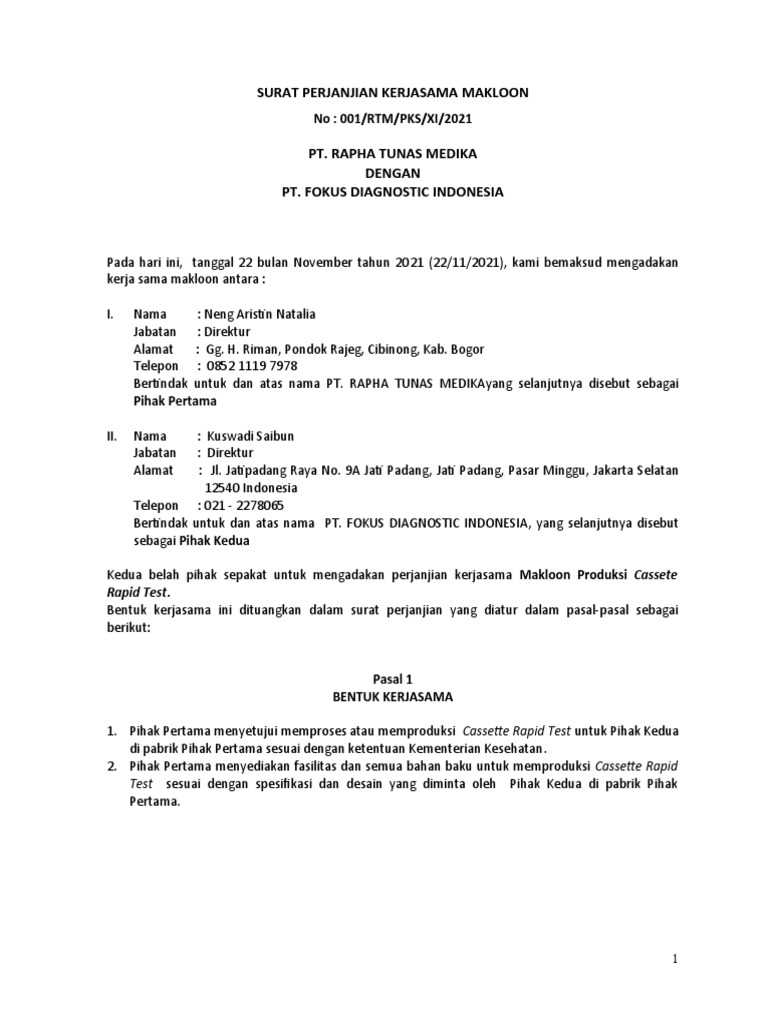 Pks Pt. Fokus Diagnostic | PDF
