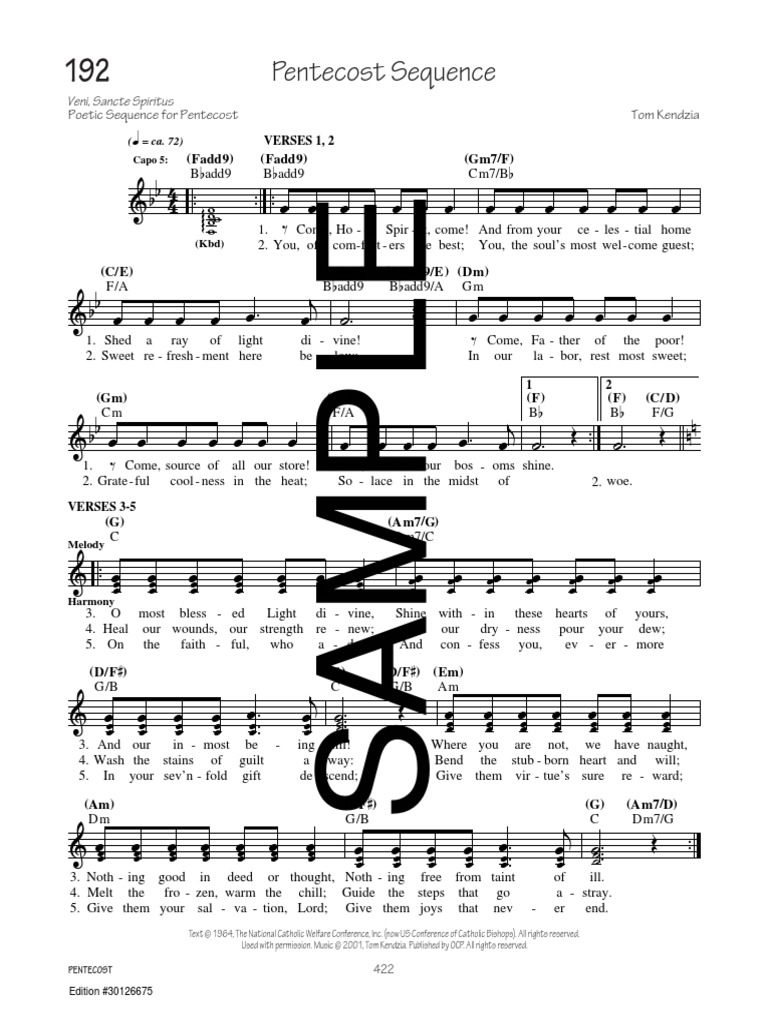 Pentecost Sequence | PDF | Pentecost