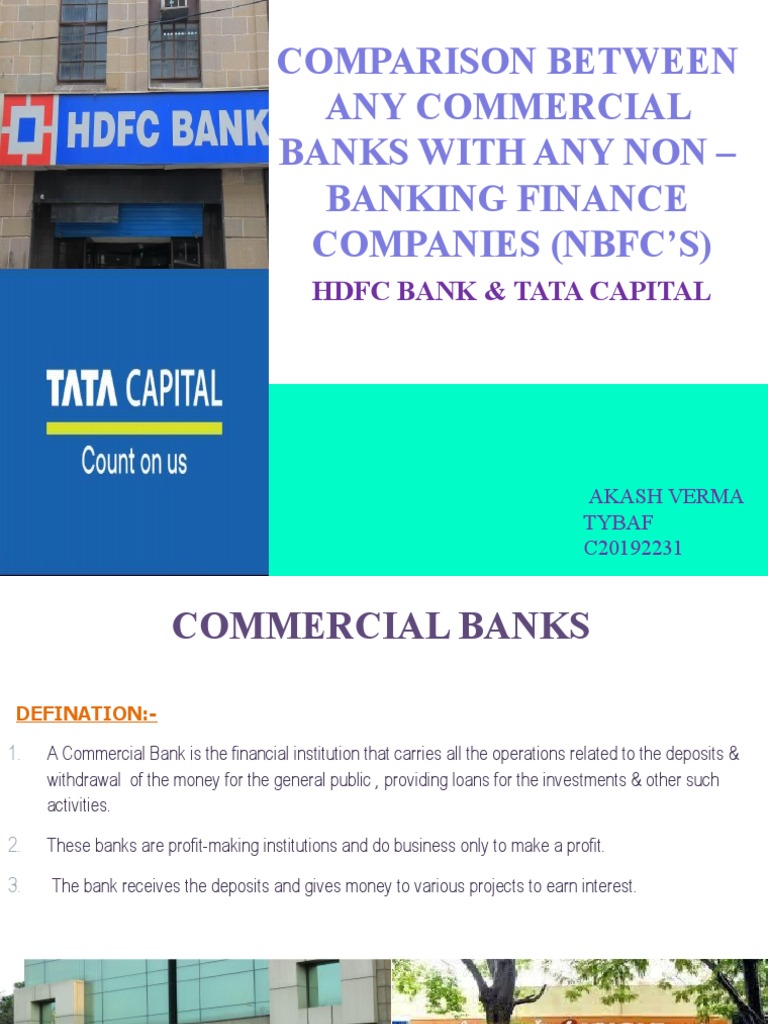 HDFC Bank vs. Tata Capital: Key Differences | PDF | Banks | Non Bank ...