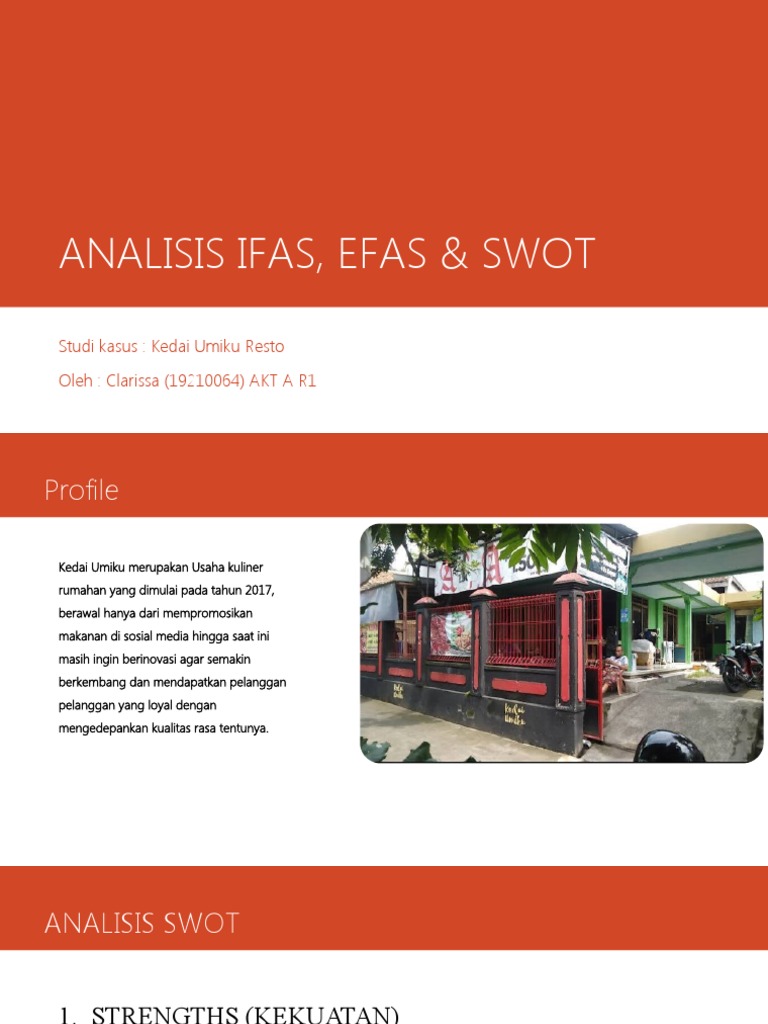 Analisis Ifas, Efas & Swot | PDF