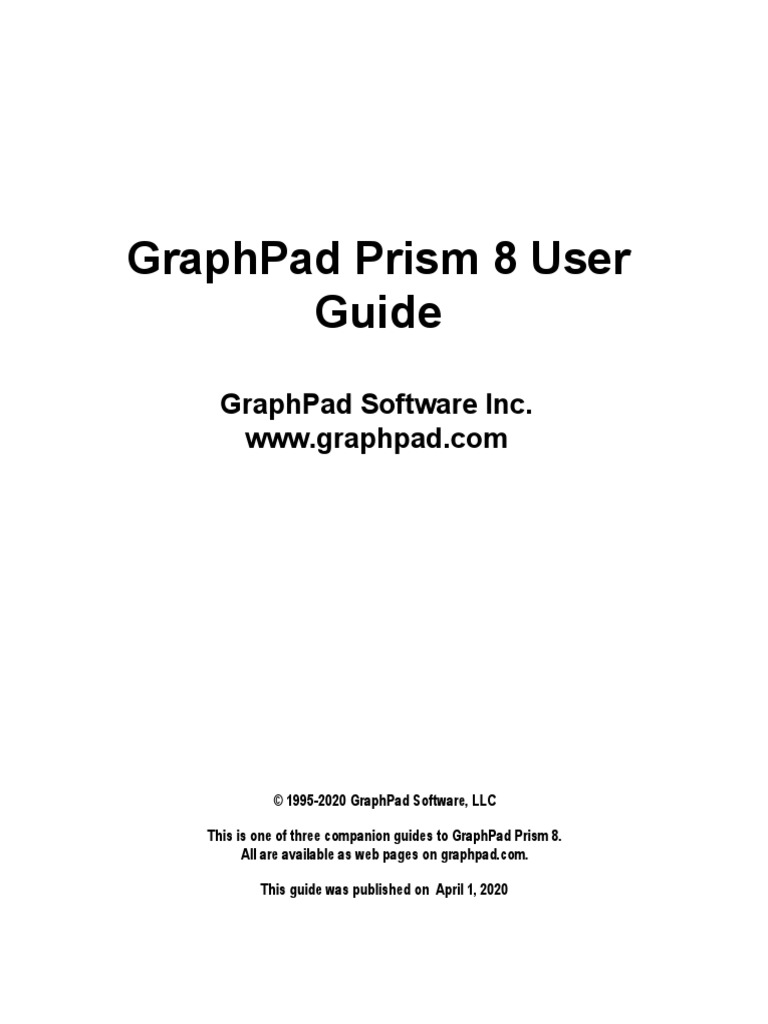 Prism 8 User Guide Pdf Computer File Analysis Of Variance