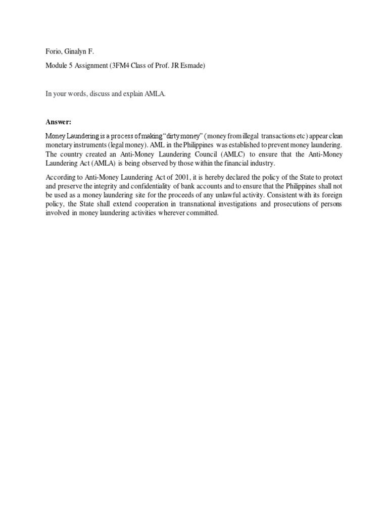 Module 5 Assignment - ForIO | PDF