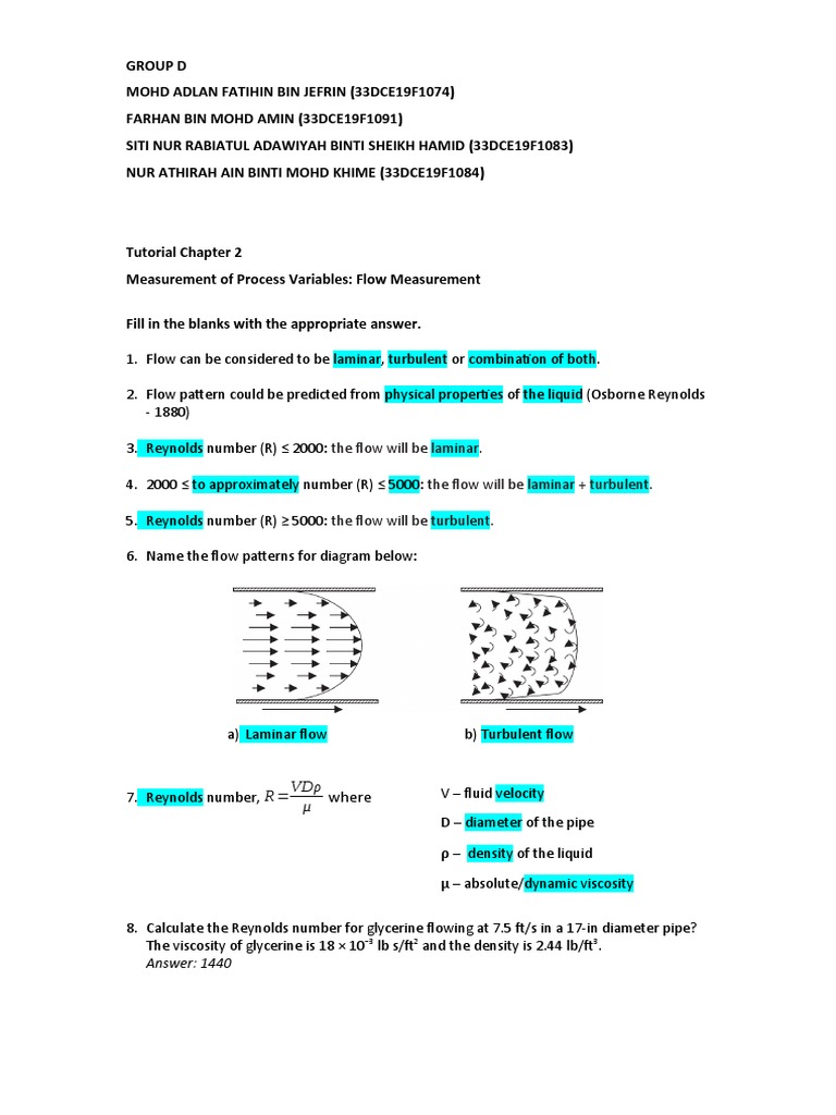 Tutorial Flow Measurement (GROUP D) | PDF | Flow Measurement | Buoyancy