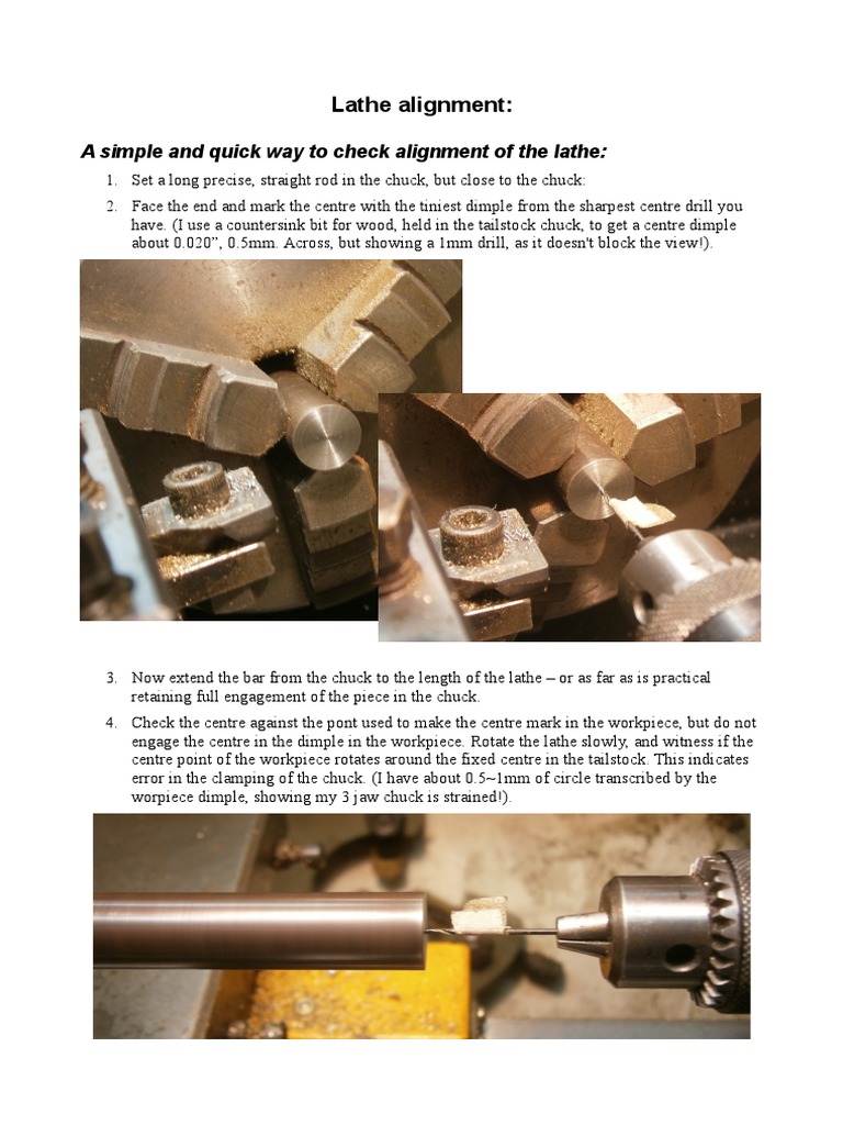 Lathe Alignment:: A Simple and Quick Way To Check Alignment of The ...