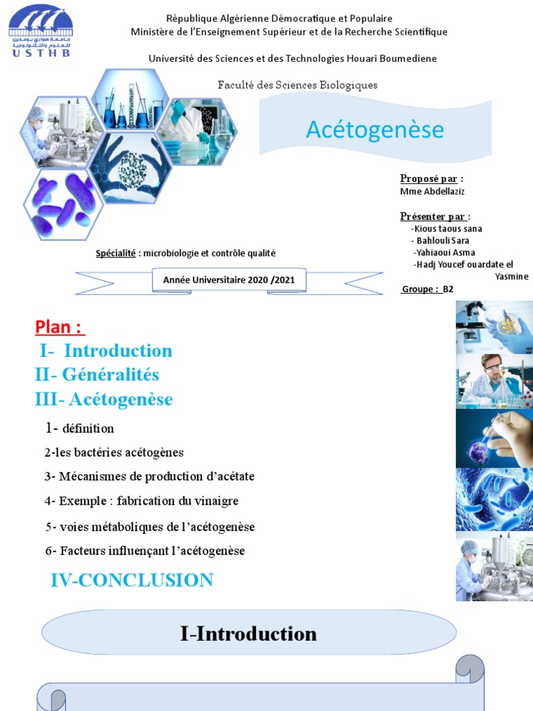 Acétogenèse | PDF | Fermentation | Acide acétique