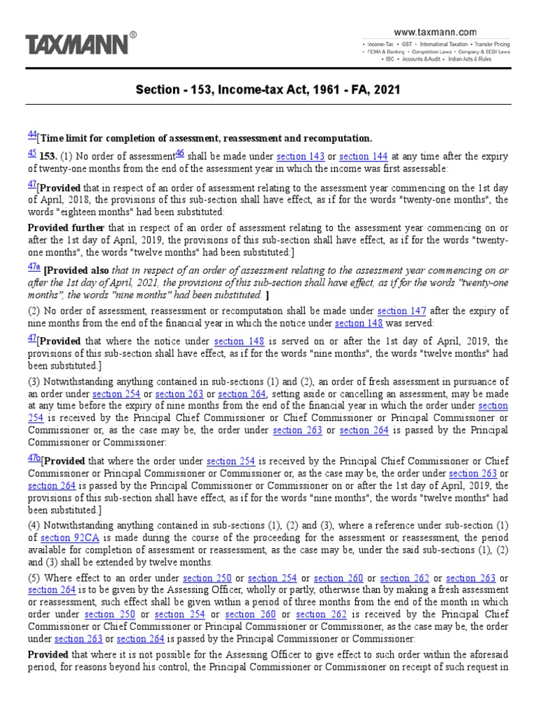 Section 153 | PDF | Taxes | Government Finances