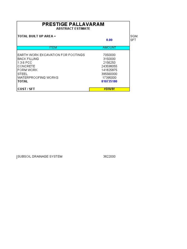 Cost Comparision Statement 08.12.2021 | PDF | Basement | Real Estate